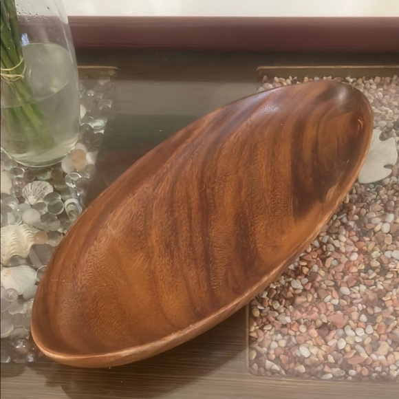 Other | Stamped Genuine Monkey Pod Beautiful Wooden Elegant Bowl | Poshmark